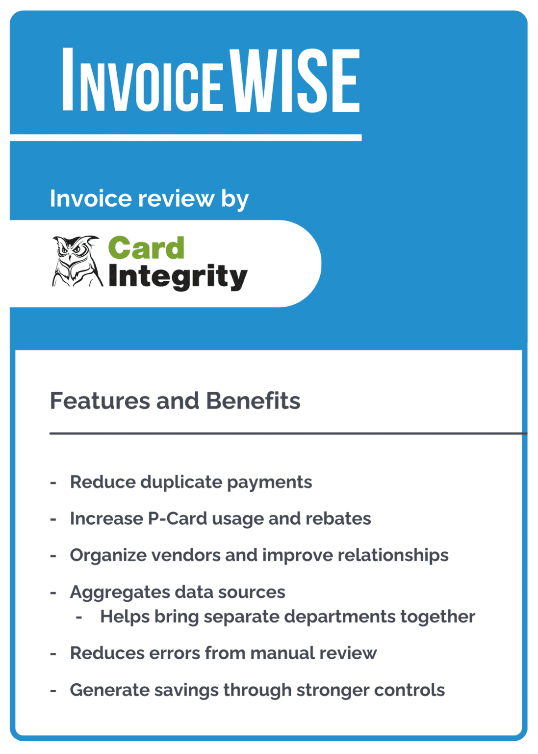 INVOICE REVIEW - Card Integrity