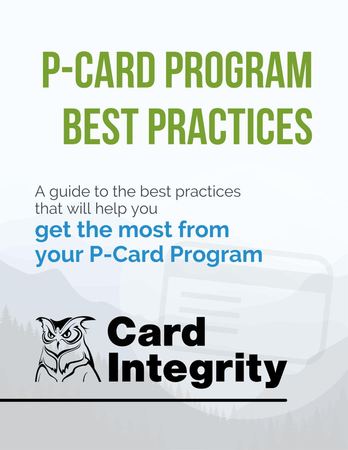 P-Card Audit Best Practices eGuide - Card Integrity